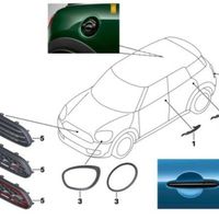 NEW GENUINE MINI F55 F56 F57 PIANO BLACK FUEL FILLER COVER CAP ...