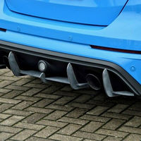 Performance Rear Bumper diffuser addon with ribs fins For Ford Focus ...