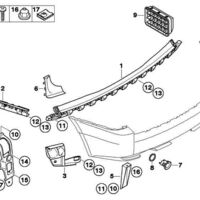 BMW NEW GENUINE 04-11 E83 X3 REAR O/S RIGHT M SPORT BUMPER MOUNT ...