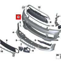 NEW GENUINE MINI R55 R56 R57 JCW AERODYNAMICS FRONT BUMPER PRIMED ...