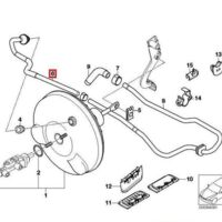 NEW GENUINE BMW 3 SERIES E46 VACUUM PIPE TO BRAKE BOOSTER 34336758598 ...