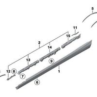 BMW NEW GENUINE 5 F07 GT M SPORT PACKAGE SIDE SKIRT TRIM SILL N/S LEFT ...