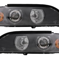 Black Angel Eyes LCI Look Headlights for BMW E39 95-03 in Headlights - buy best tuning parts in ...
