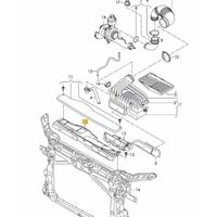 NEW GENUINE VW GOLF GTI 2014-2016 FRONT AIR CLEANER DUCT TUBE HOSE ...