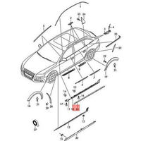 NEW GENUINE AUDI A4 B9 ALLROAD 2016- LOWER TRIM COVER STRIP RIGHT O/S ...