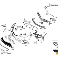NEW GENUINE MERCEDES BENZ MB E CLASS W207 AMG FRONT BUMPER LOWER GRILL ...