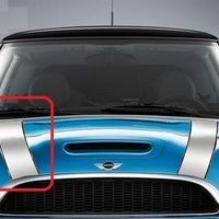 MINI NEW R55 R56 R57 R58 BONNET HOOD STRIPE SILVER WITH BLACK PINSTRIPE ...