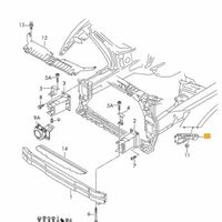 NEW GENUINE AUDI Q5 2009-2016 FRONT BUMPER SUPPORT BRACKET LEFT N/S ...