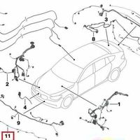 NEW GENUINE BMW 5 SERIES F10 F11 FRONT BUMPER PDC WIRING HARNESS ...
