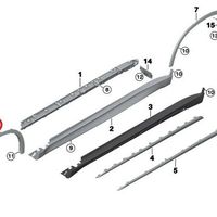 Genuine M Sport FRONT LEFT Smooth Arch Wing Moulding For BMW X5 F15 in ...