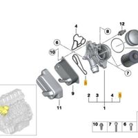 NEW GENUINE BMW ENGINE OIL COOLER SEAL GASKET 11428637820 in Gaskets ...