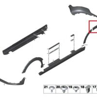 MINI NEW GENUINE CLUBMAN F54 REAR FENDER WHEEL ARCH EXTENSION LEFT N/S ...