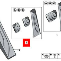 NEW GENUINE BMW M PERFORMANCE STAINLESS STEEL MANUAL GEARBOX PEDAL ...