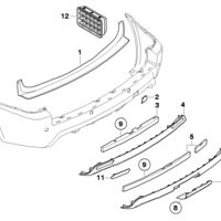 BMW NEW GENUINE E83 X3 REAR M SPORT BUMPER TOW BAR HOLE COVER CAP ...