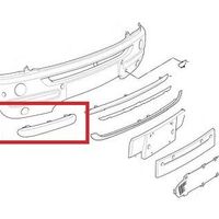 MINI NEW GENUINE COOPER R50 FRONT BUMPER CHROME STRIP RIGHT O/S ...