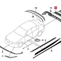 FOR NEW GENUINE BMW G20 G21 M PERFORMANCE REAR DIFUSSER BLACK HIGH ...