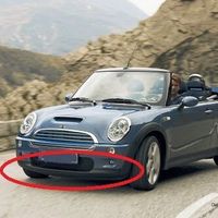 MINI NEW GENUINE R52 R53 S FRONT BUMPER LOWER SPOILER BLACK 51117130315 ...
