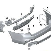 NEW GENUINE BMW 5 SERIES G30 G31 REAR M SPORT BUMPER TOW HOOK COVER CAP ...