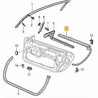 NEW GENUINE PORSCHE 996 CARRERA 986 BOXSTER DOOR OUTER SEALING SLOT ...