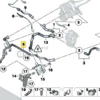 NEW GENUINE BMW 5 SERIES F07 F10 F11 F12 F13 ENGINE COOLANT PIPE HOSE ...