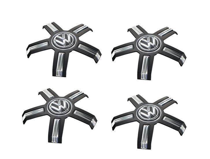 NEW GENUINE VOLKSWAGEN AMAROK TRANSPORTER WHEEL HUB CAPS SET ...