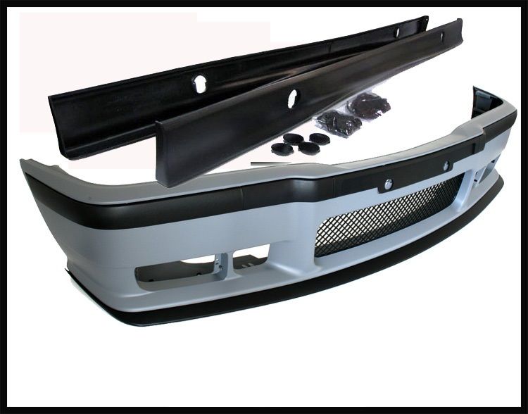 Set M3 / M-Sport Front bumper with lip made from ABS Plastic for BMW ...