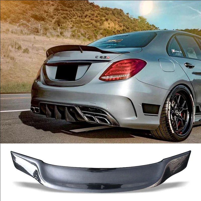 GTR ANG Carbon Fiber Rear Trunk Spoiler Lip For Mercedes W205 in ...