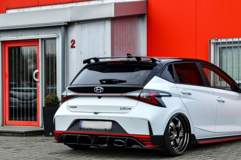Performance Rear Bumper diffuser addon with ribs / fins For Hyundai I20 ...