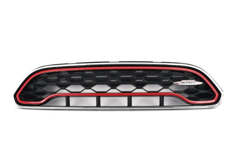 NEW GENUINE MINI COUNTRYMAN F60 JCW RED DECORATIVE FRONT BONNET GRILL ...