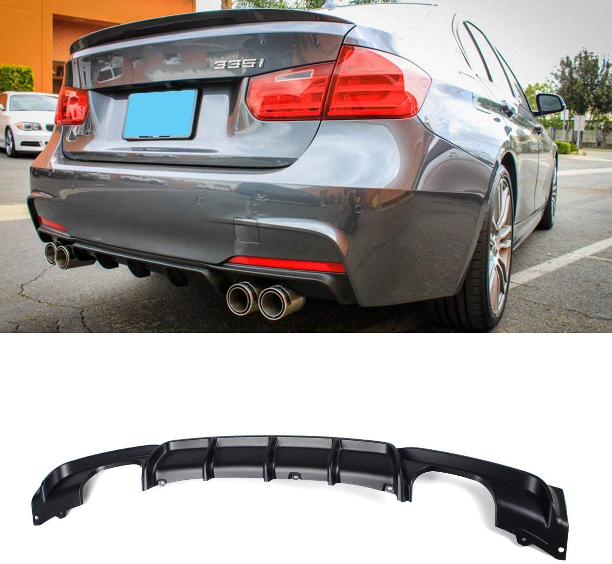Performance Diffuser for Rear Bumper F30 / F31 11-18 - Exhaust type (OO ...