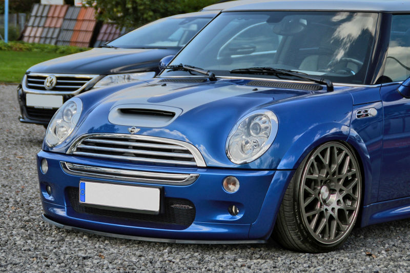 Black Gloss Front Bumper spoiler / skirt / valance For Mini Cooper R50 ...