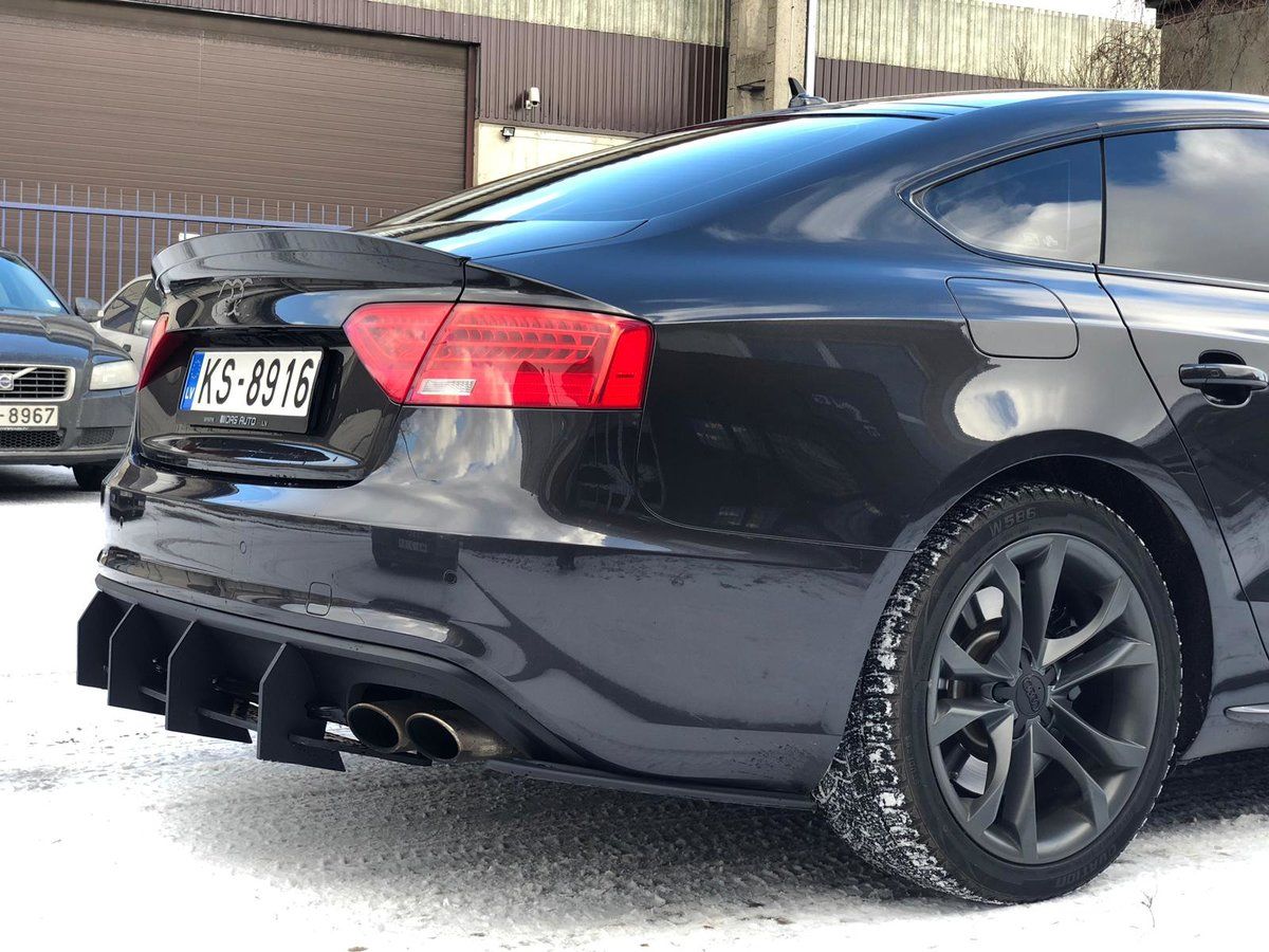 S5 B8 8T Facelift 2011-2016 rear Bumper Sport diffuser with ribs in ...