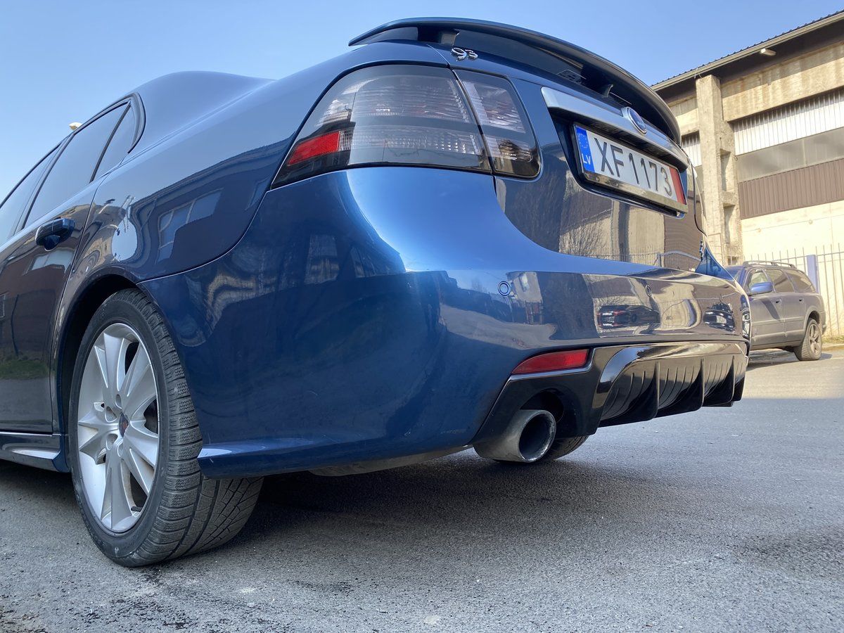 Rear Bumper Spoiler (Diffuser) Aero look For Saab 9-3 2008-2014 in ...