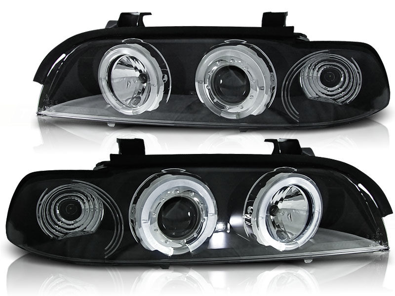 HEADLIGHTS ANGEL EYES BLACK fits BMW E39 09.95-06.03 in Headlights - buy best tuning parts in ...