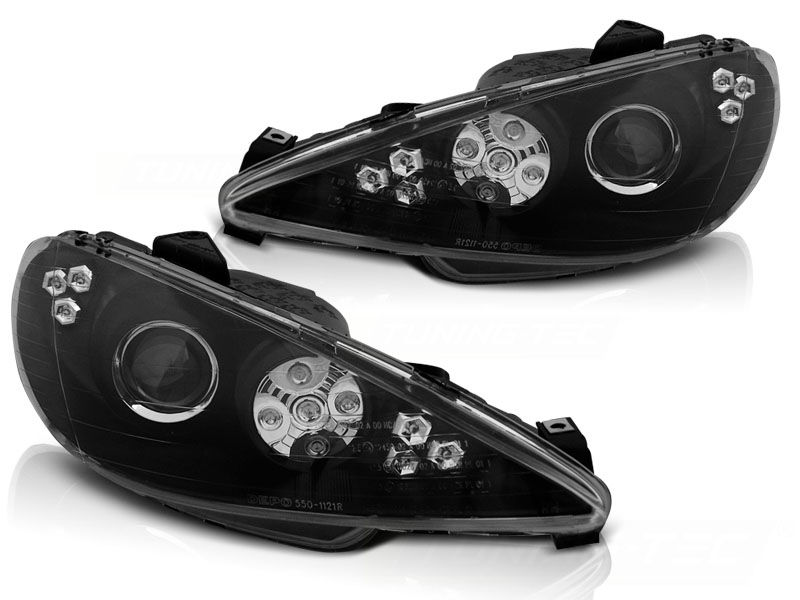 PEUGEOT 206 02-ANGEL EYES BLACK LED in Фары - buy best tuning parts in ...