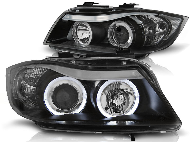 Black Angel Eyes Headlights For E90 E91 05-09 Limo/Touring in ...