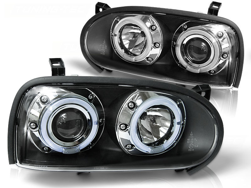 Golf III Black/ Angel Eyes in Headlights - buy best tuning parts in ...