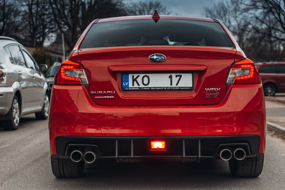 Performance Rear Bumper diffuser addon with ribs / fins For Subaru WRX ...