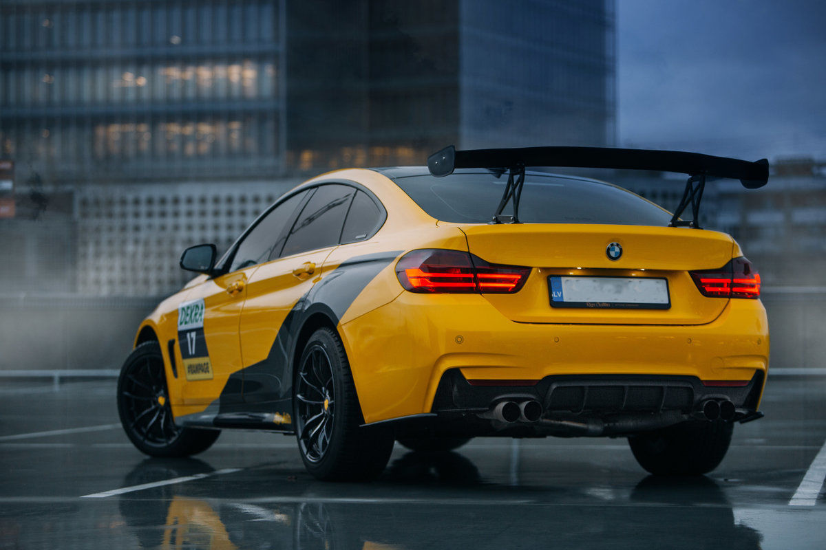 For 4 F32 F33 F36 M Sport Rear bumper Side Splitters flaps ABS in Rear ...