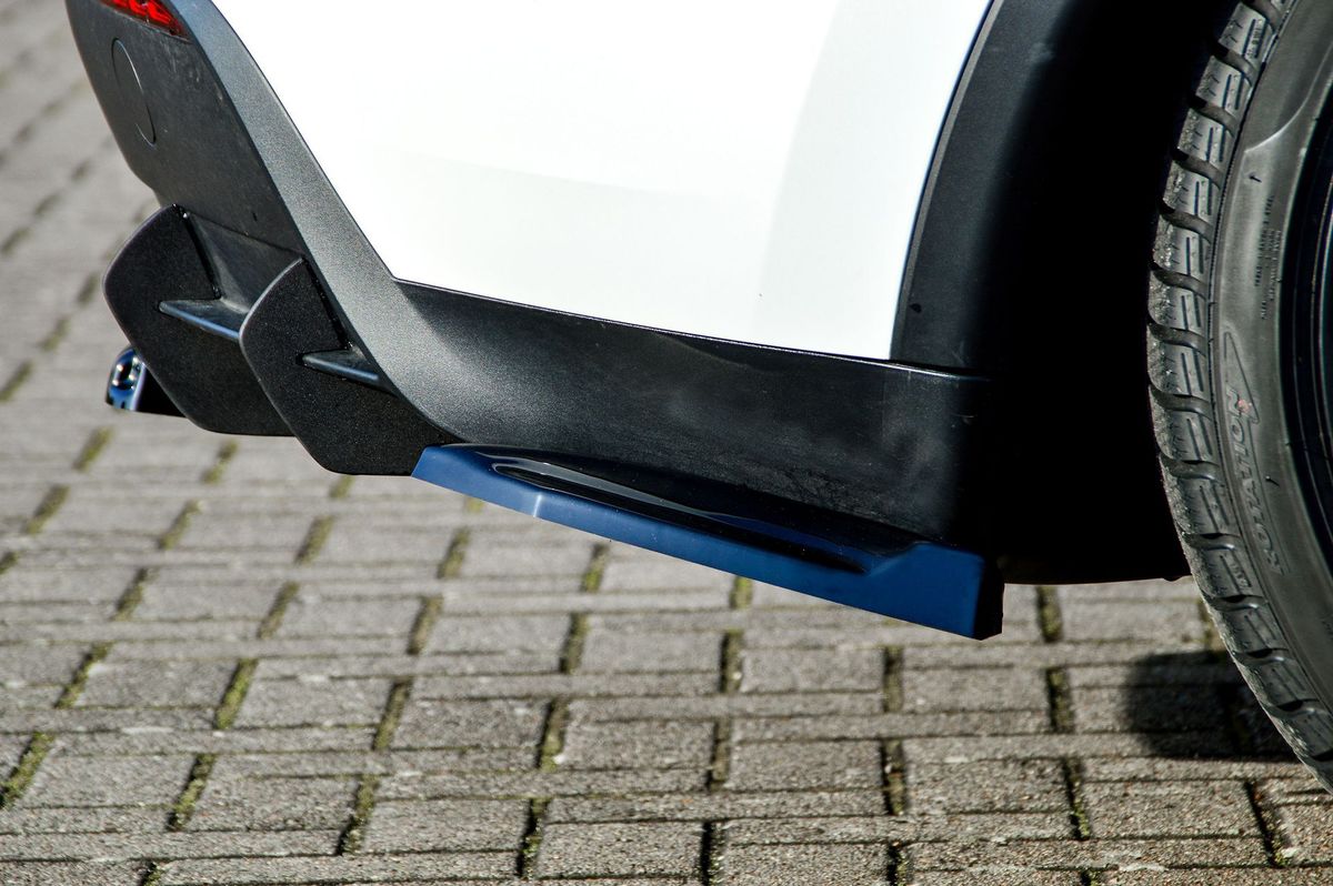 Black Gloss Performance Rear Bumper Side Flaps / Splitters For Tesla ...