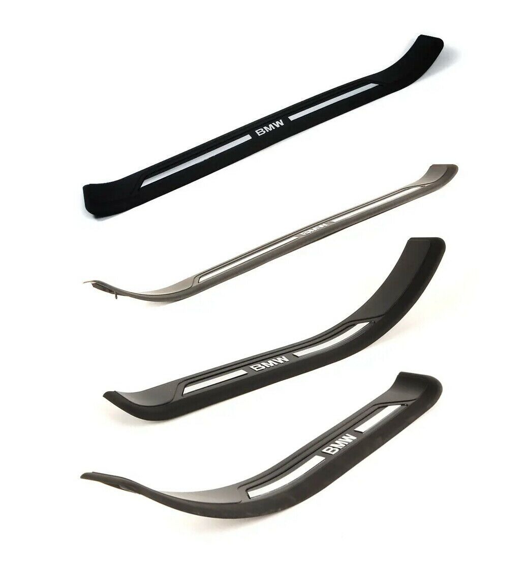 NEW GENUINE BMW 5 SERIES E39 REAR DOOR SILL COVERS BLACK COMPLETE SET ...