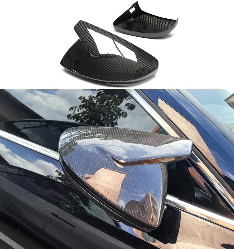 A Style Carbon Fiber Mirror Covers For Audi e-tron GT with Lane Assist ...
