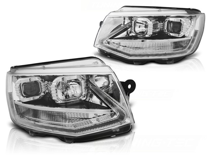 HEADLIGHTS TRUE DRL CHROME fits VW T6 15-19 in Headlights - buy best ...