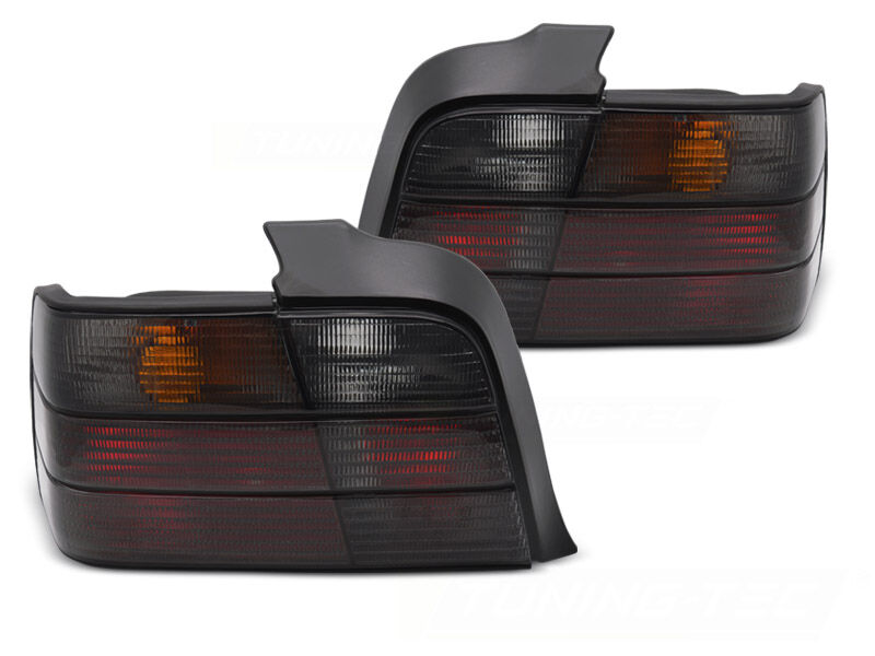 Hella Dark Style Rear Smoked Taillights For BMW E36 91-99 Sedan/ Saloon ...