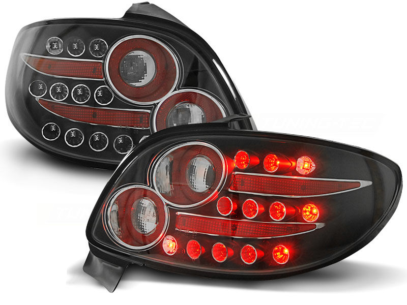 CLEAR BLACK LED TAIL LIGHTS For PEUGEOT 206 10.98- in Taillights - buy ...