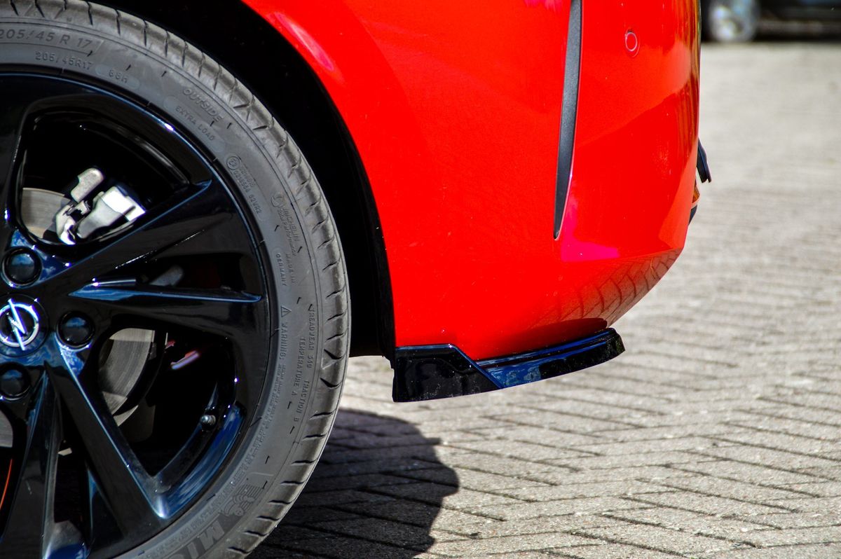 Black GLOSS Performance Rear Bumper Side Flaps / Splitters For Opel ...