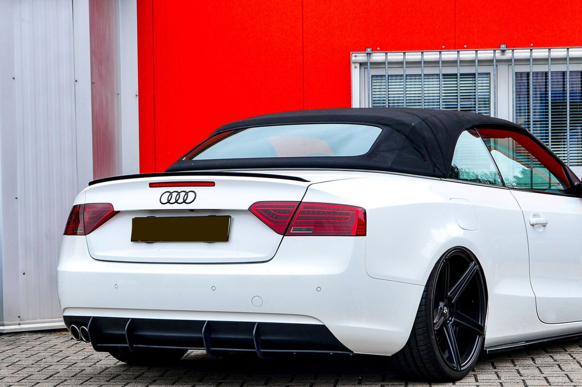 Performance Rear Bumper diffuser addon with ribs / fins For Audi A5 B8 ...