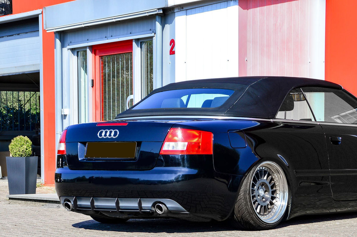 Performance Rear Bumper diffuser addon with ribs / fins For Audi A4 B6 ...