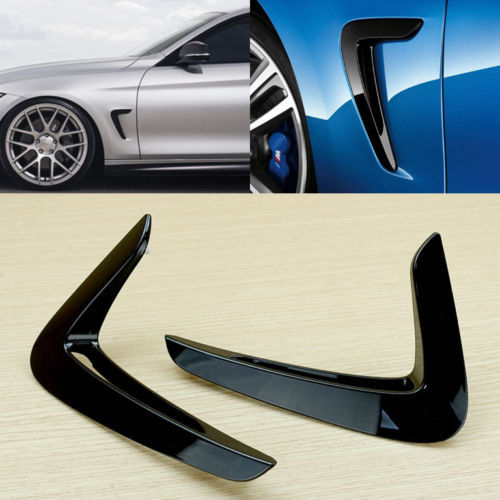 Black Gloss Front Side Fender Vents Covers For BMW 4 Series F32/F33/F36 ...