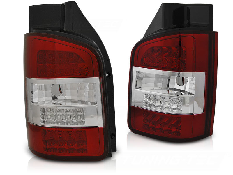 LED TAIL LIGHTS RED WHITE fits VW T5 04.03-09 TRASNPORTER in Taillights ...